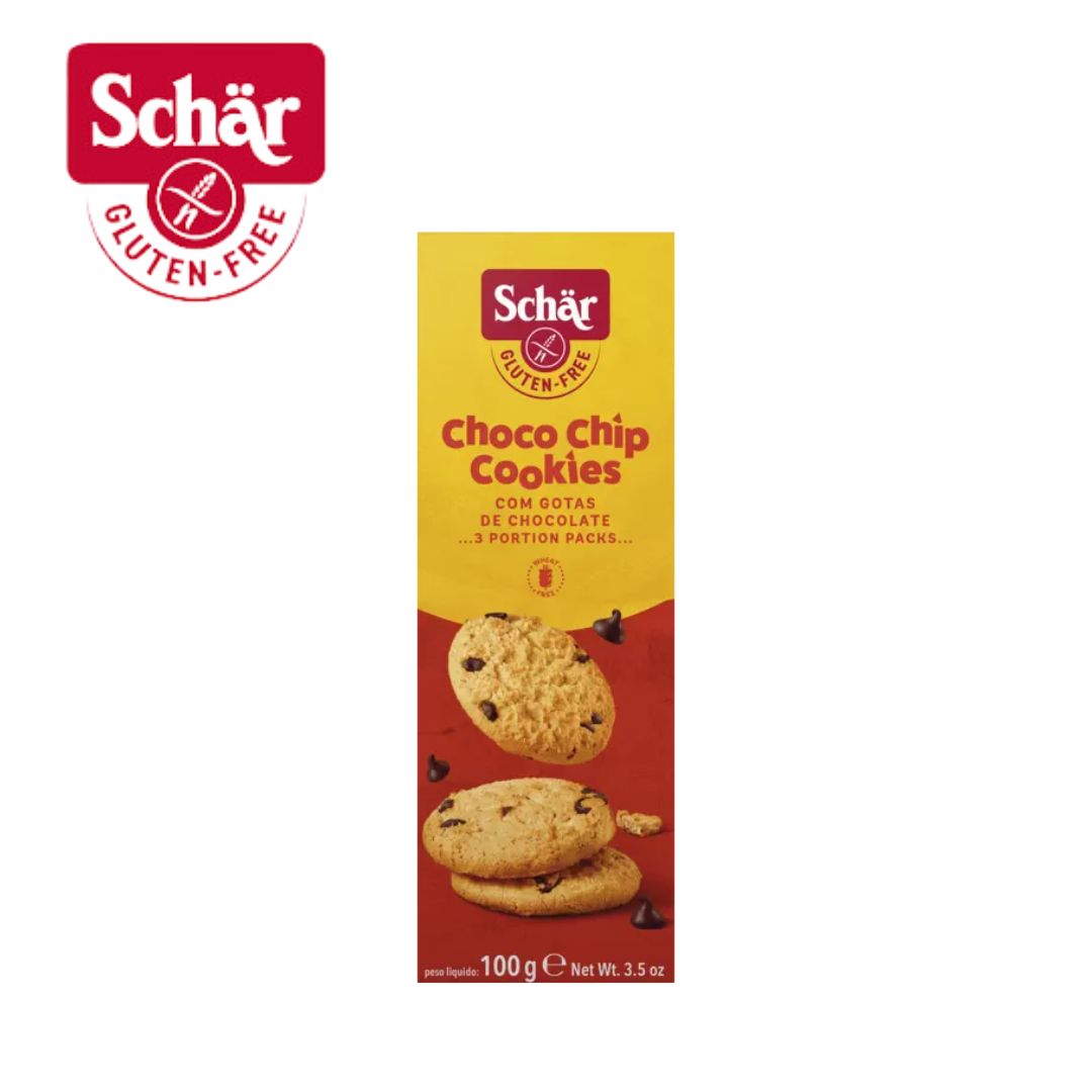 Cookie choco chip Dr. Schar 100g - Glúten Pra Quê | Produtos sem Glúten