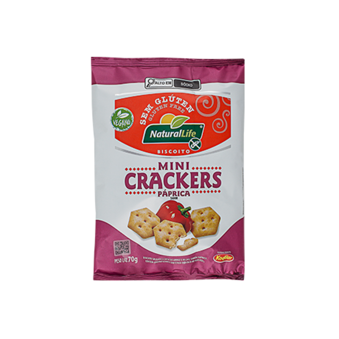 Mini crackers sabor páprica Natural Life 70g - Glúten Pra Quê ...